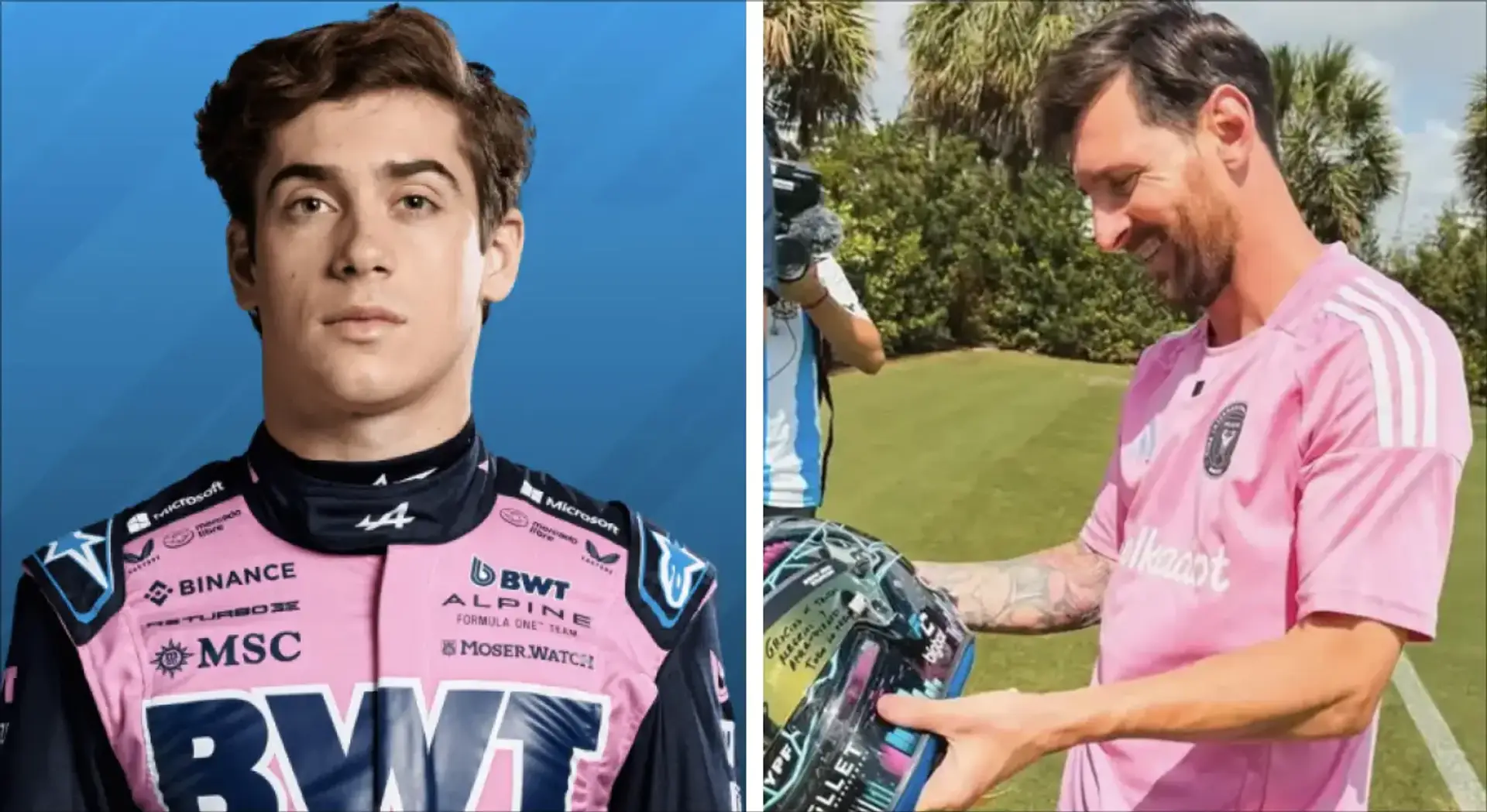 Lucky charm? F1 driver gifts Leo Messi his racing helmet ahead of Club ...
