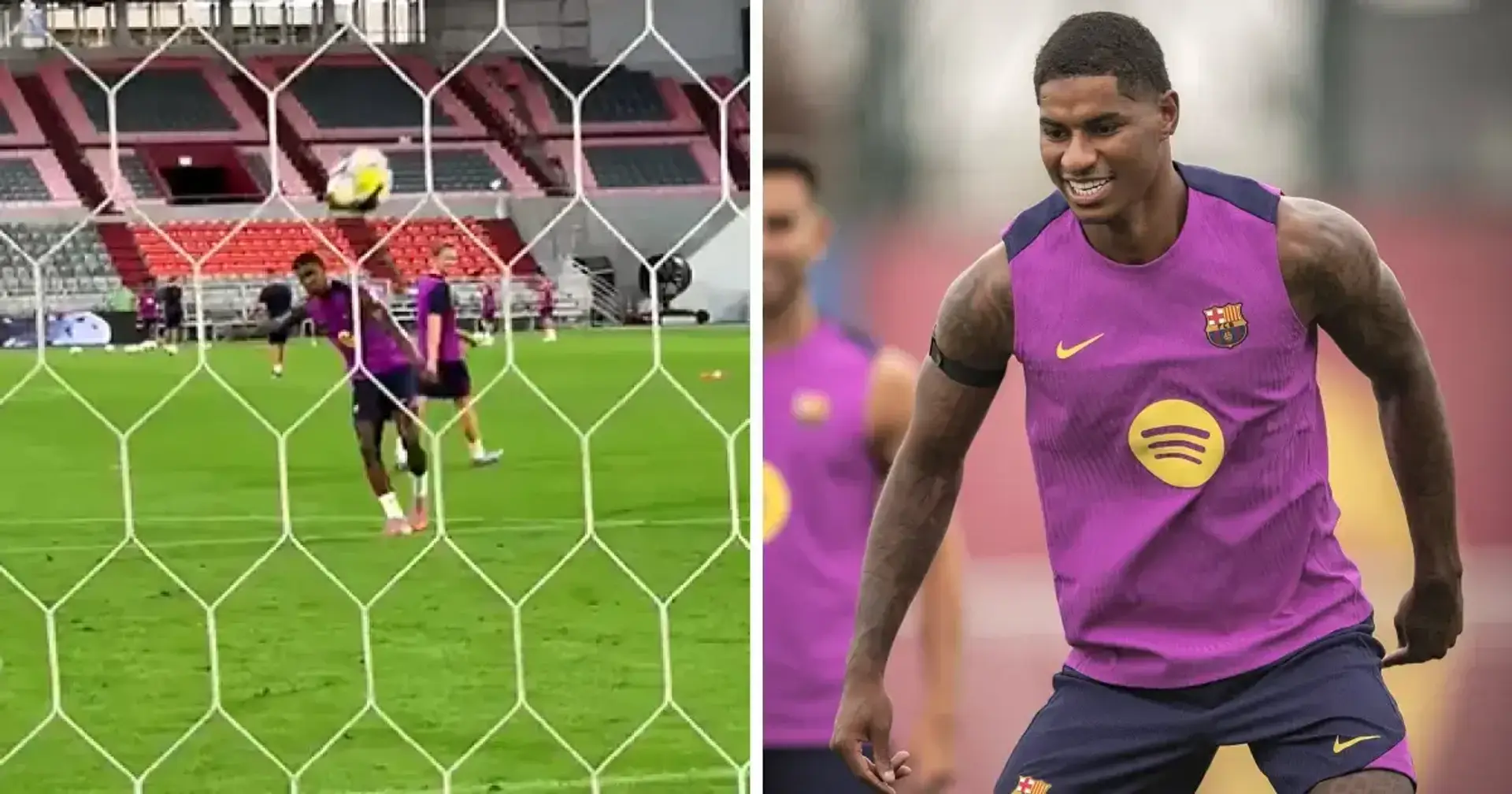 Marcus Rashford brille à l’entraînement du Barça avec un but ...