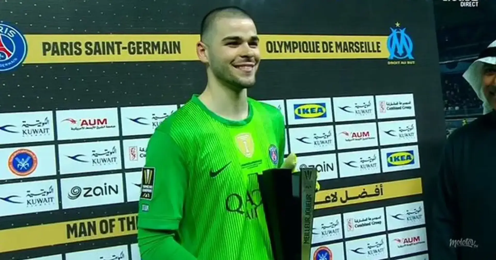 Lucas Chevalier named Man of the Match in PSG’s Super Cup final win ...