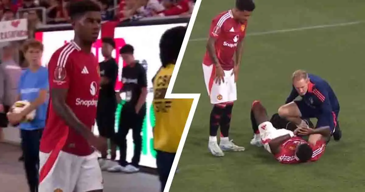 Rashford hobbles off injured vs Real Betis after enduring nasty tackle