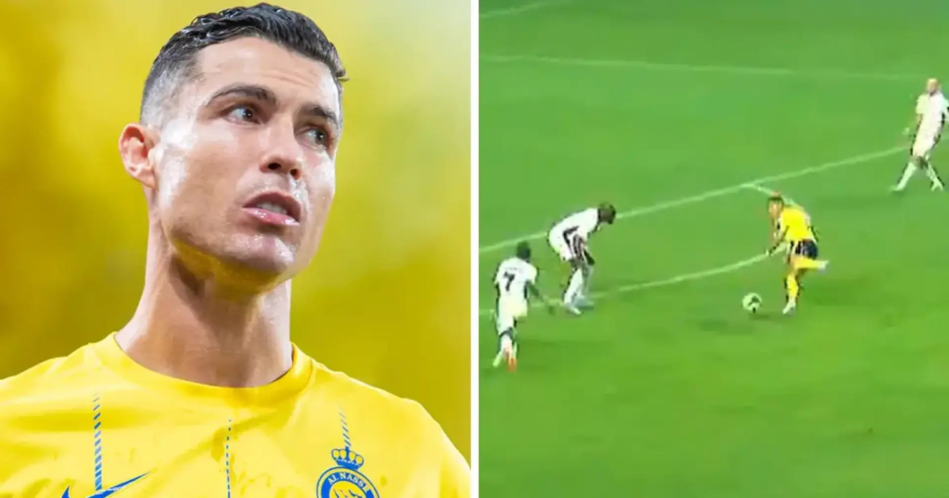Cristiano Ronaldo trips on the pitch as fans joke 'he was tackled by a ...