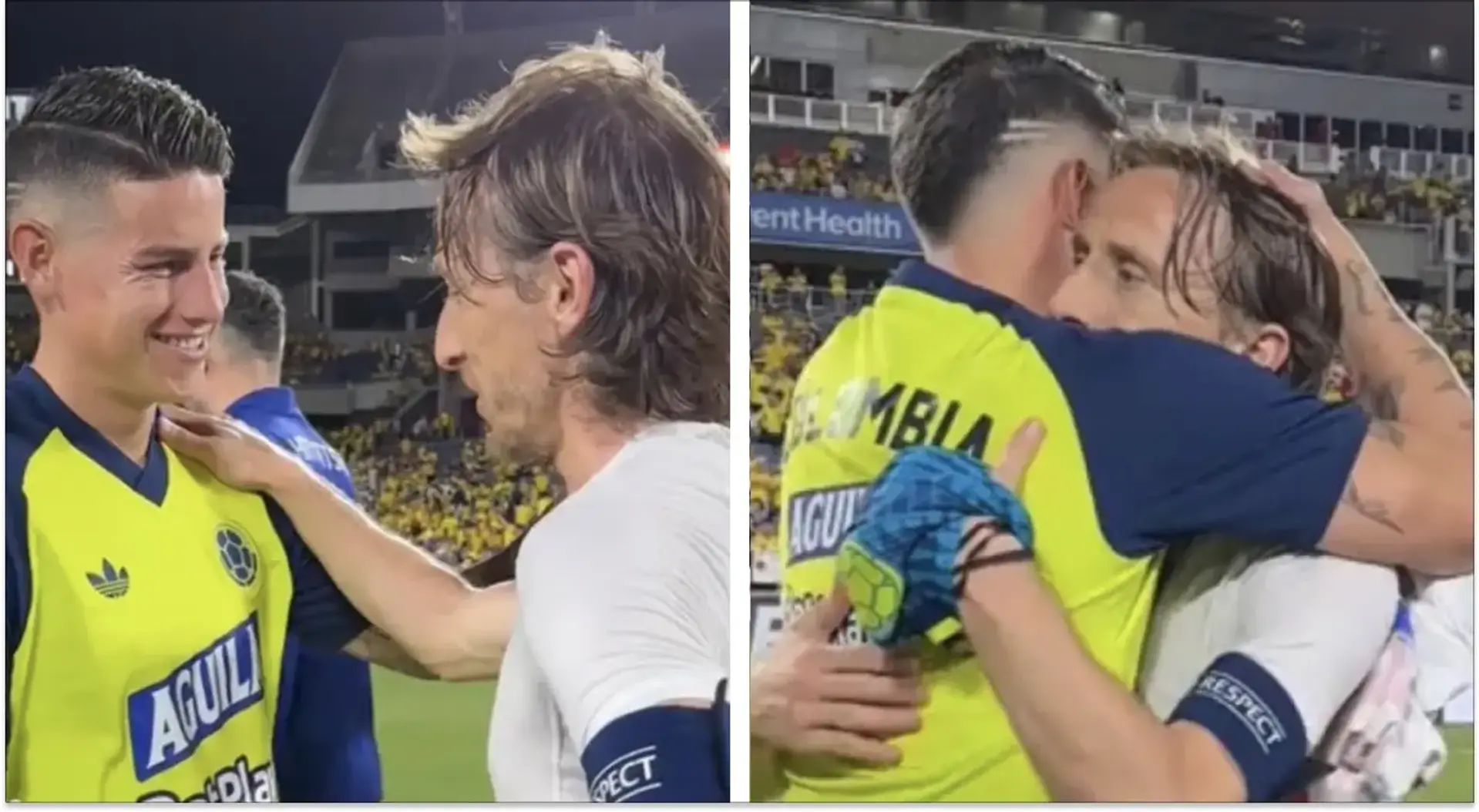 Luka Modric et James Rodriguez se retrouvent avec émotion après le ...