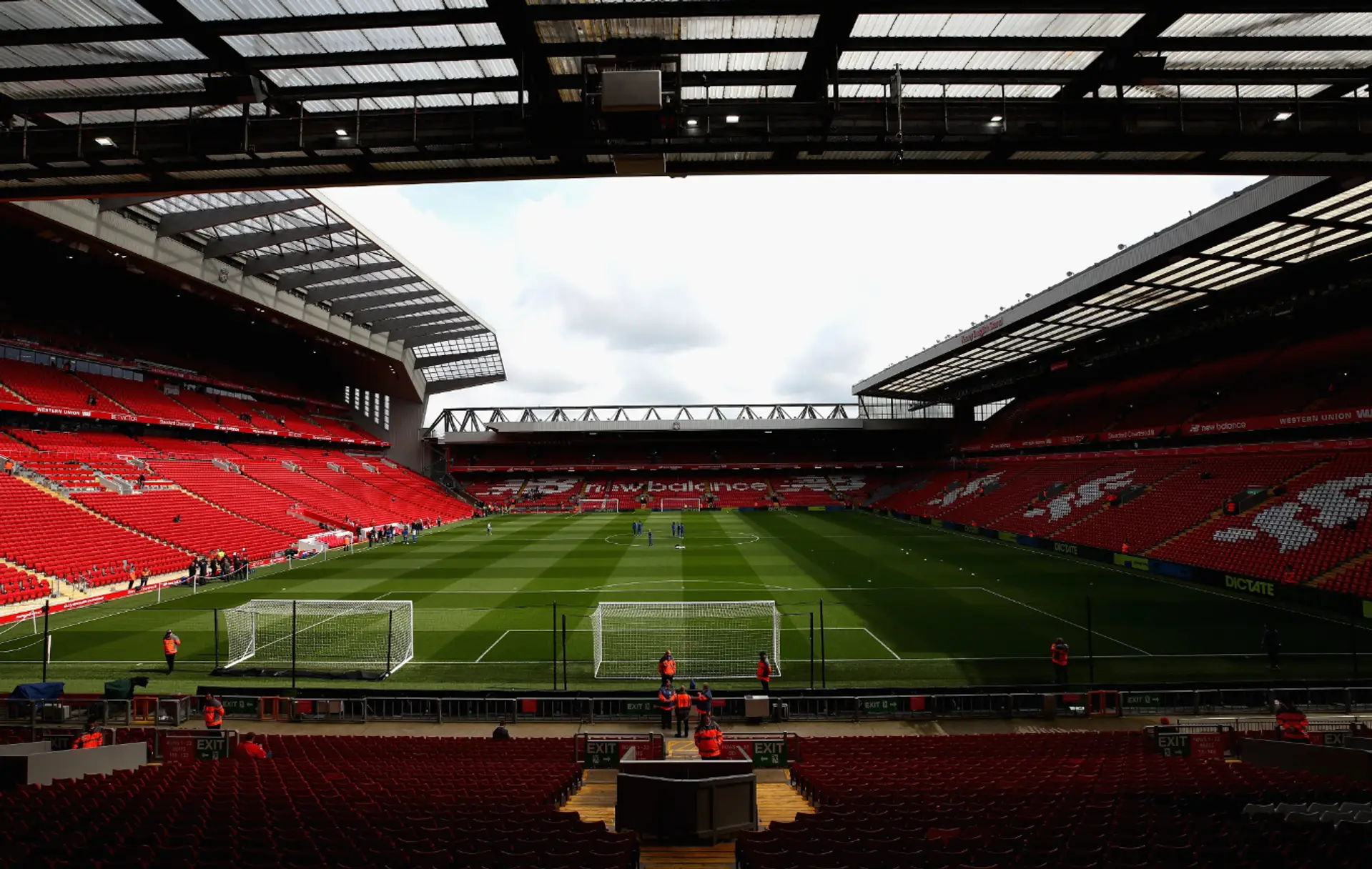 Four pictures show brilliant evolution of Anfield with new stands ...