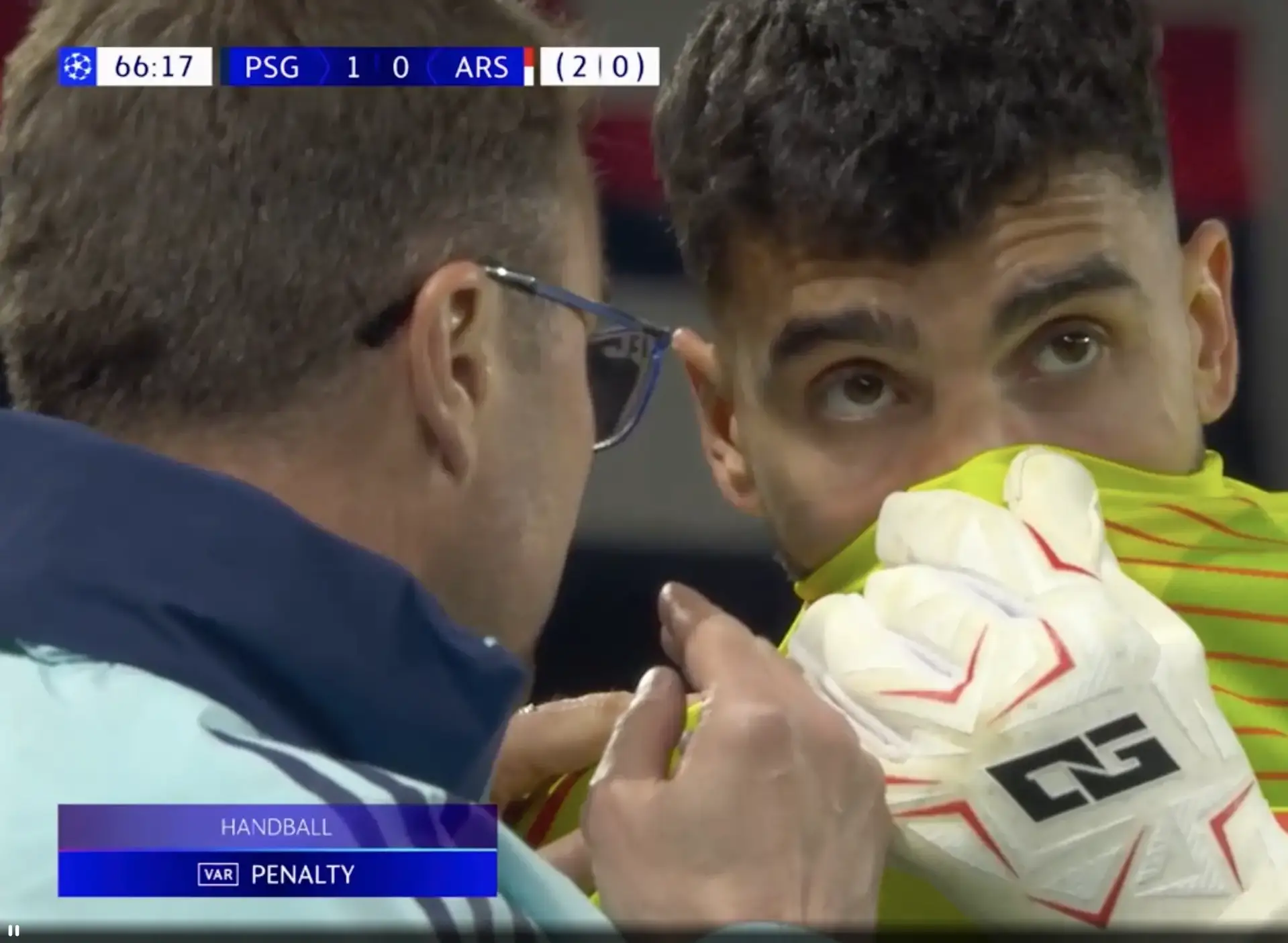 Who was the Arsenal coach prepping David Raya for PSG penalty save ...