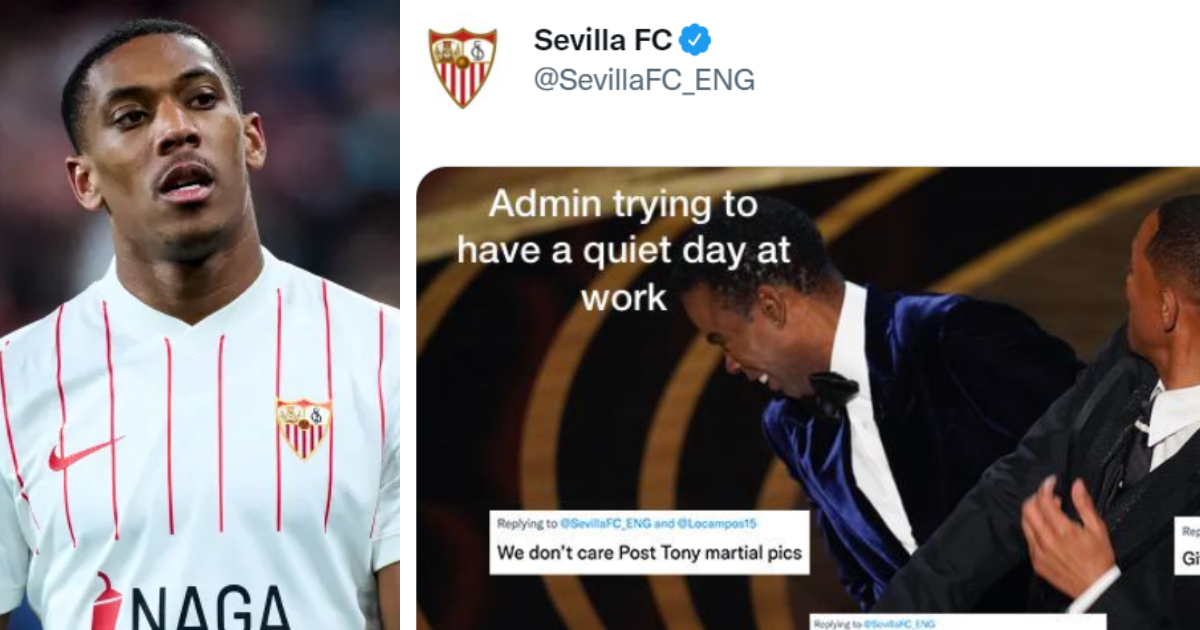 'No one ever said that': Sevilla fans react to bizarre Anthony Martial ...