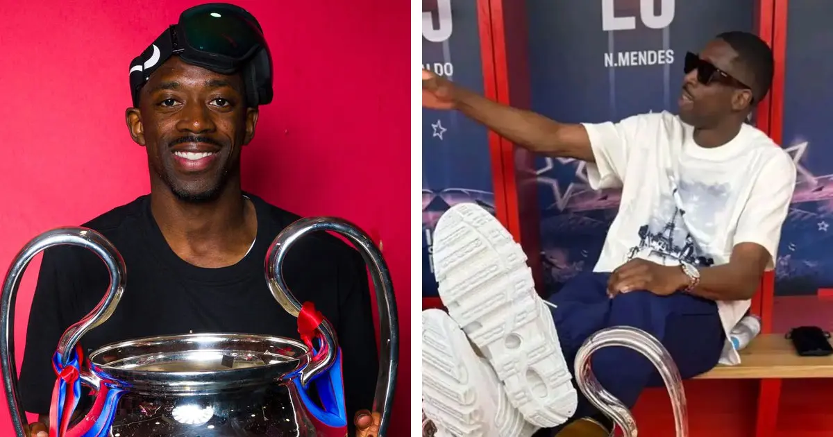 Ousmane Dembele recreates popular pose after winning 2026 UEFA ...