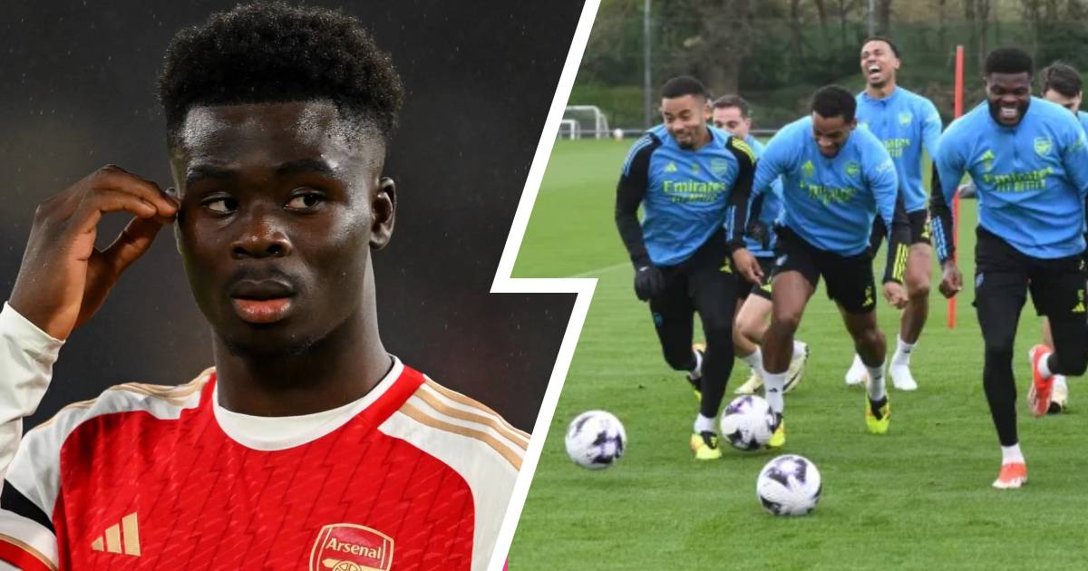 Bukayo Saka misses final Arsenal training session before Brighton clash ...