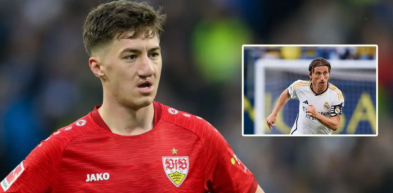 Real Madrid following German midfielder Angelo Stiller, seen as ...