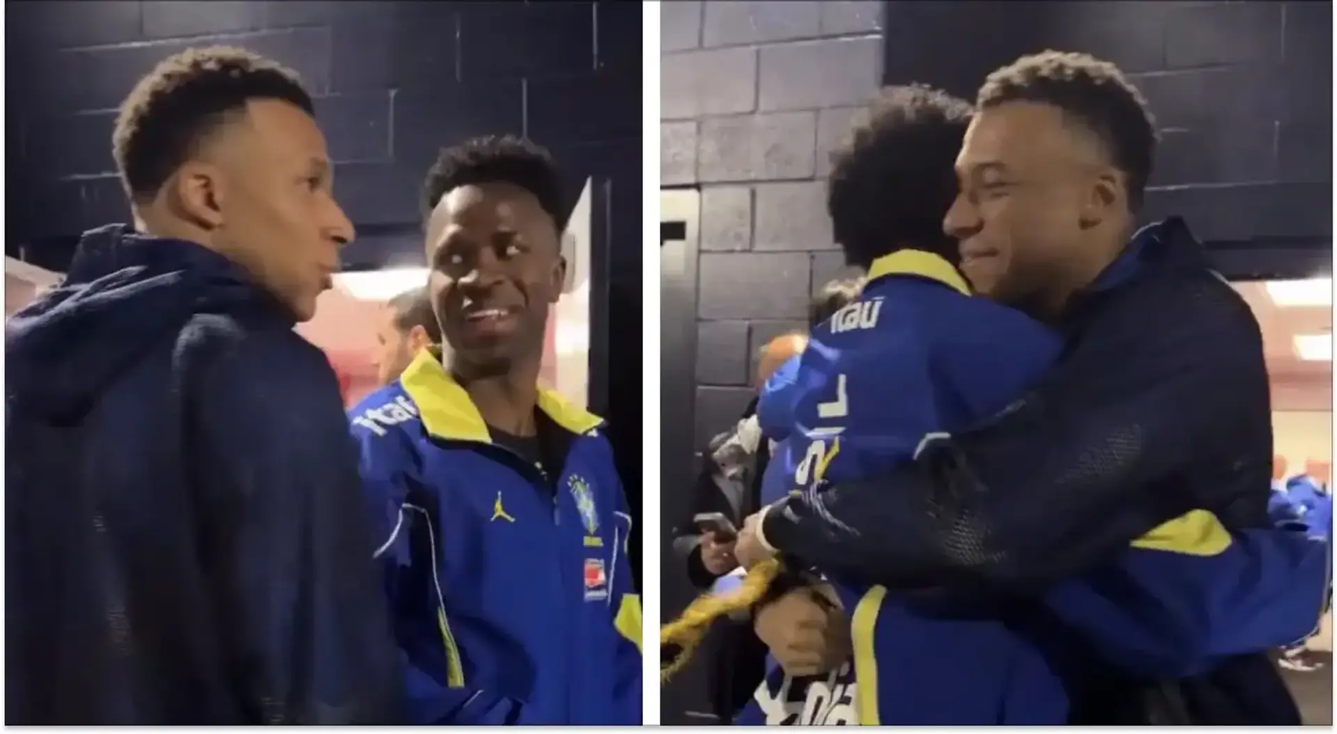 Vinicius Jr. comparte un tierno momento con Kylian Mbappé antes del ...