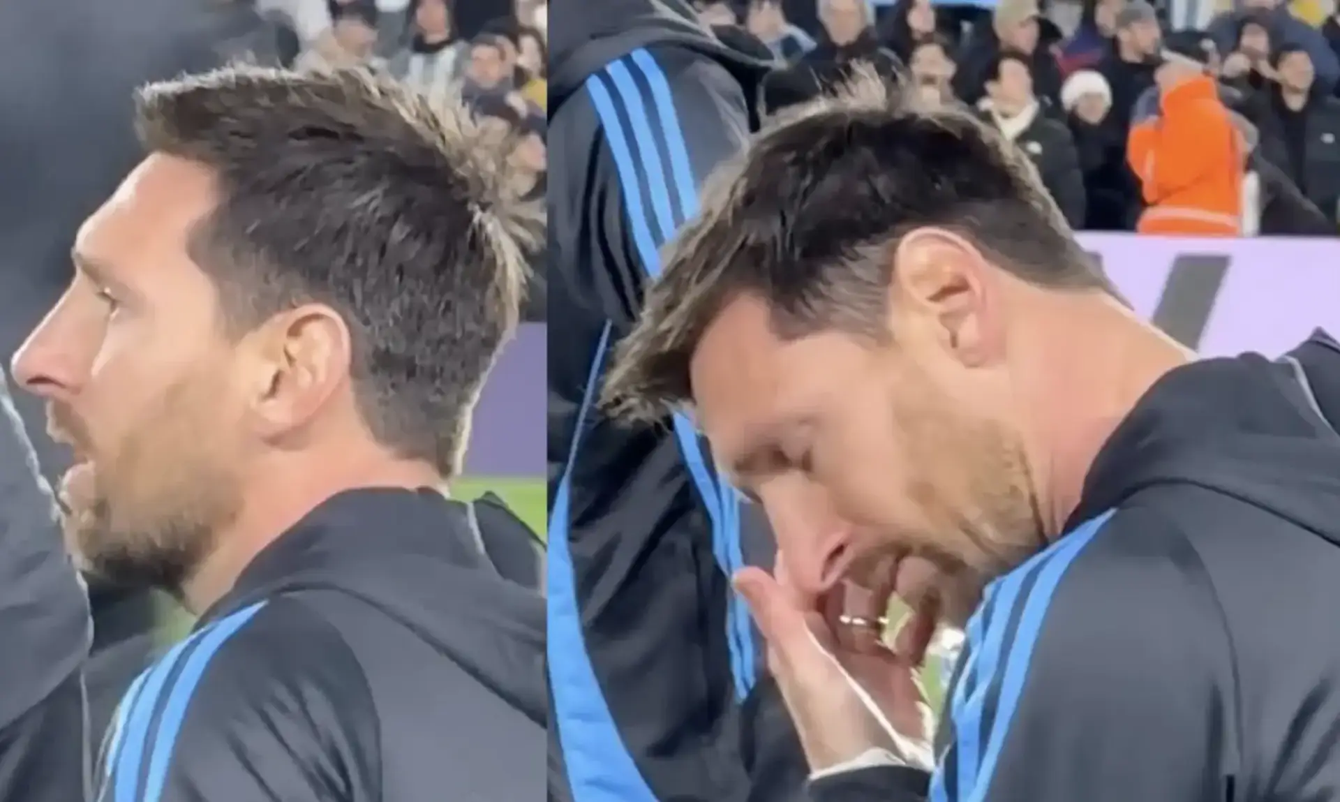 Leo Messi spotted crying minutes before playing potentially final match ...