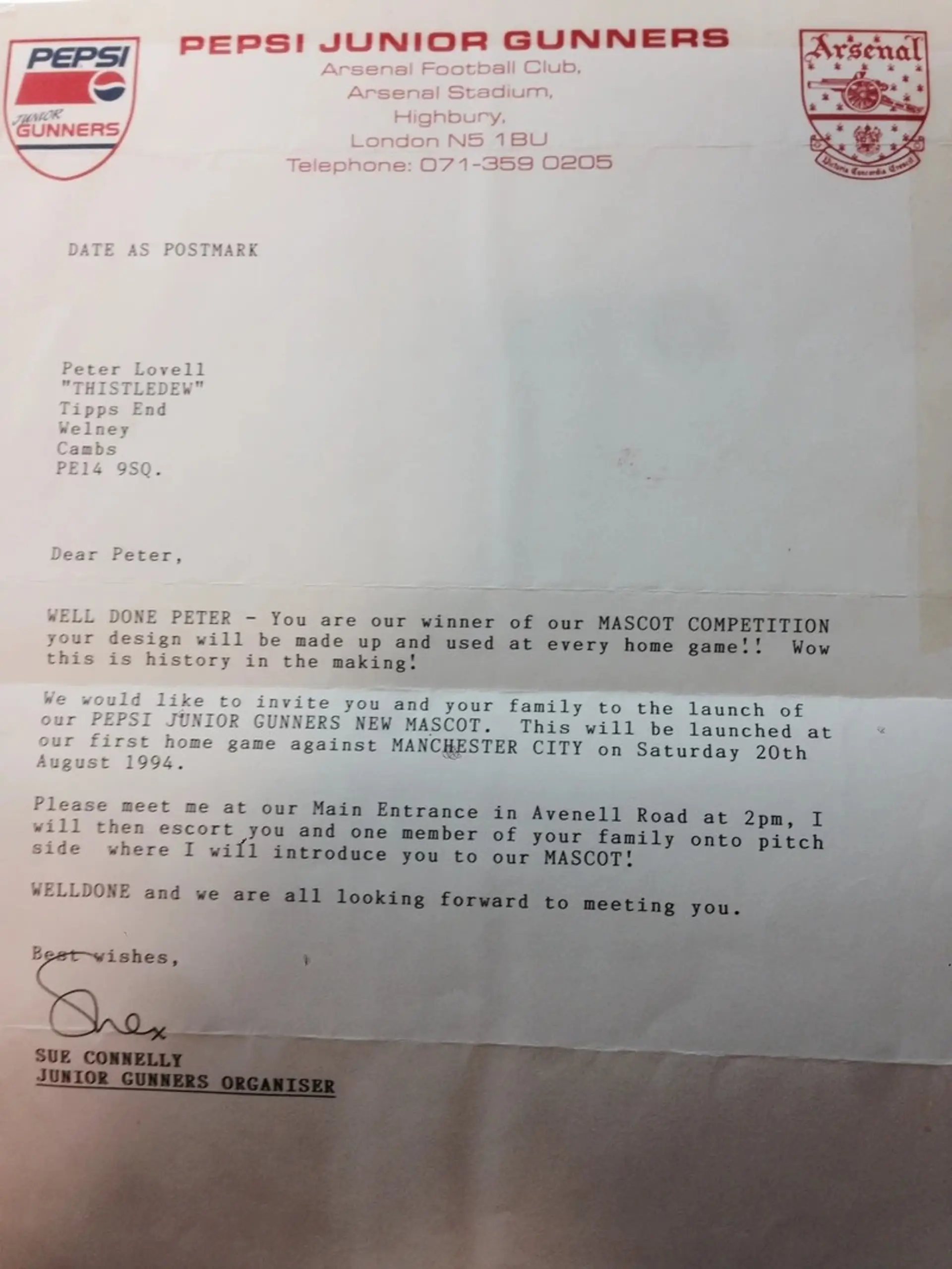 How Gunnersaurus became Arsenal Mascot: lovely story of 11-year-old boy ...