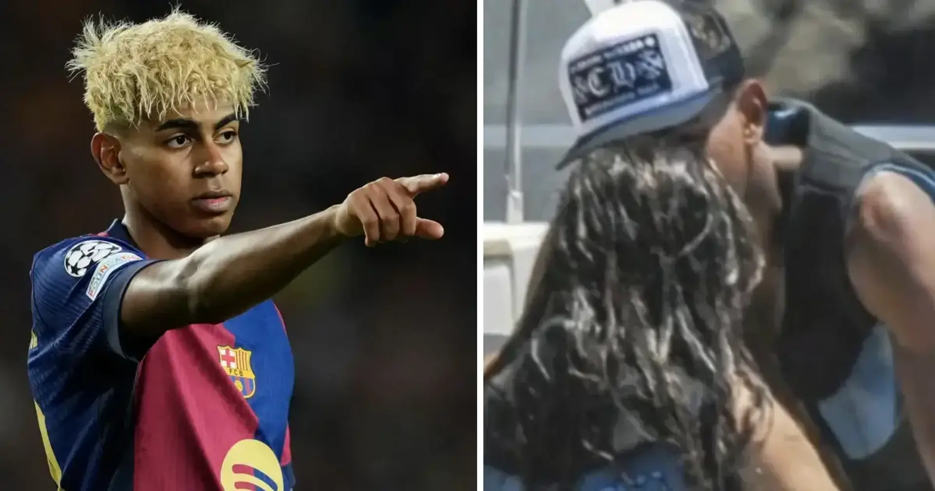 ¿La está besando? Se filtraron nuevas fotos de Lamine Yamal con Fati ...