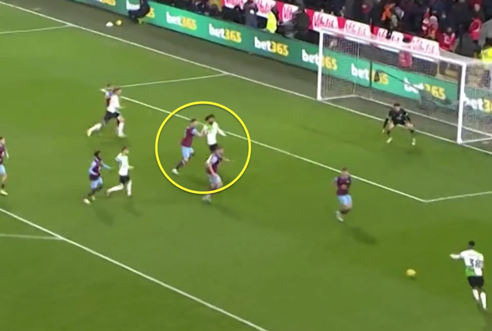 Spotted: Salah was pushed into an offside position for Elliott's ...