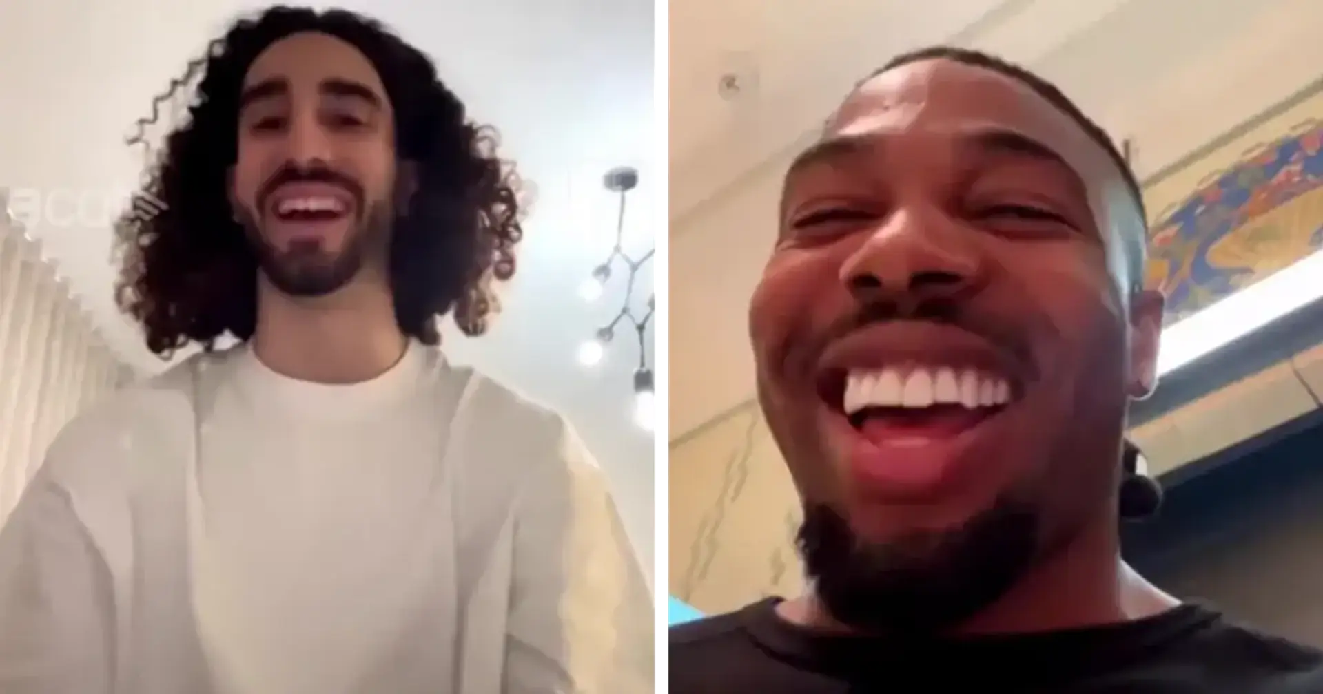 Cucurella left laughing nervously as Adama Traore suddenly joins ...