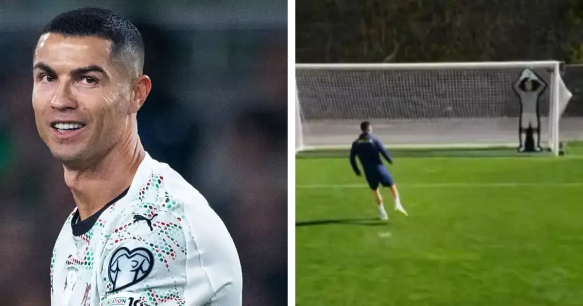 Cristiano Ronaldo takes on super-fast robot goalkeeper in football ...
