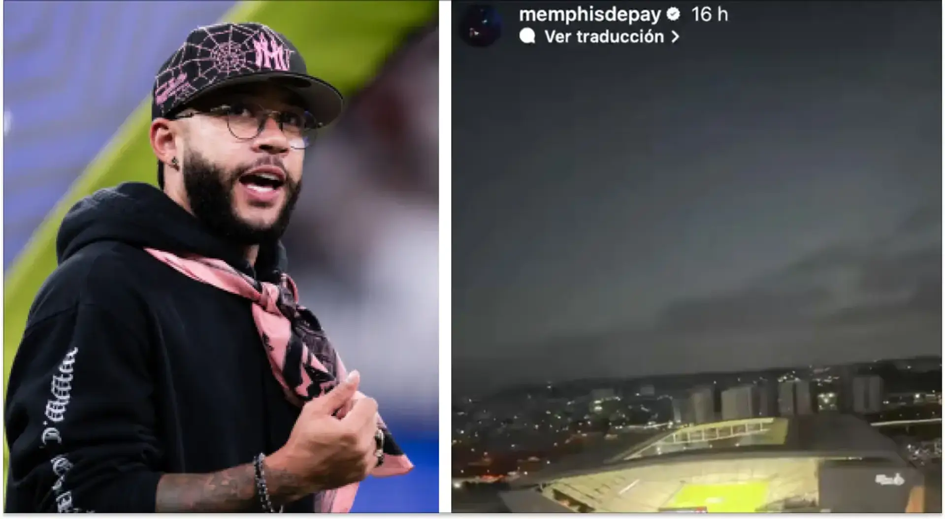 Memphis Depay makes memorable helicopter entrance to watch Corinthians ...