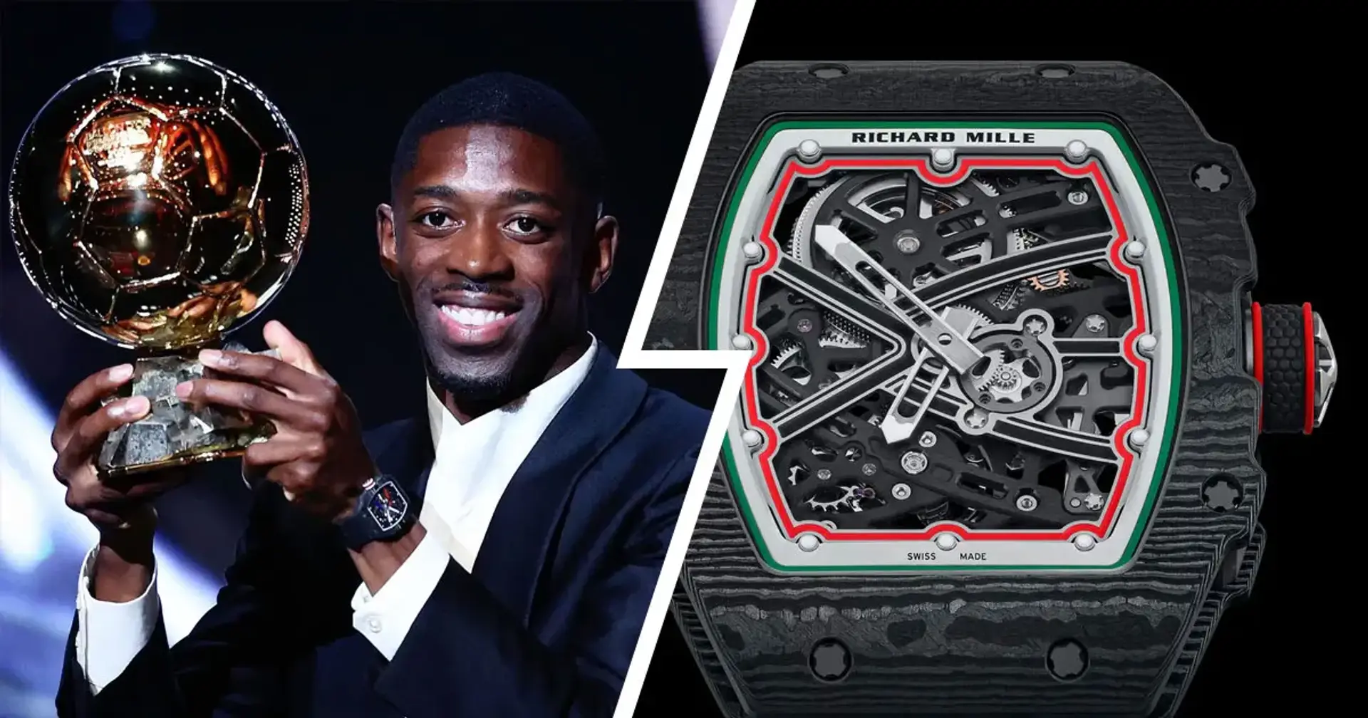 Ousmane Dembélé luce un lujoso reloj Richard Mille en la ceremonia del ...