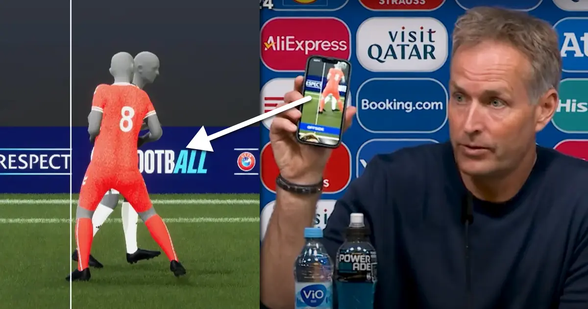 'I have it on my phone, offside by one centimetre': Denmark boss Kasper ...