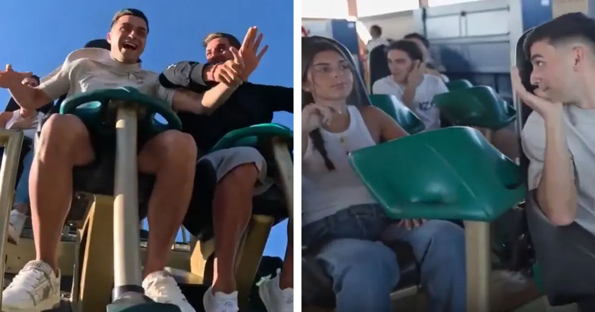 Pedri enjoys rollercoaster ride with Barcelona buddy Ferran Torres ...