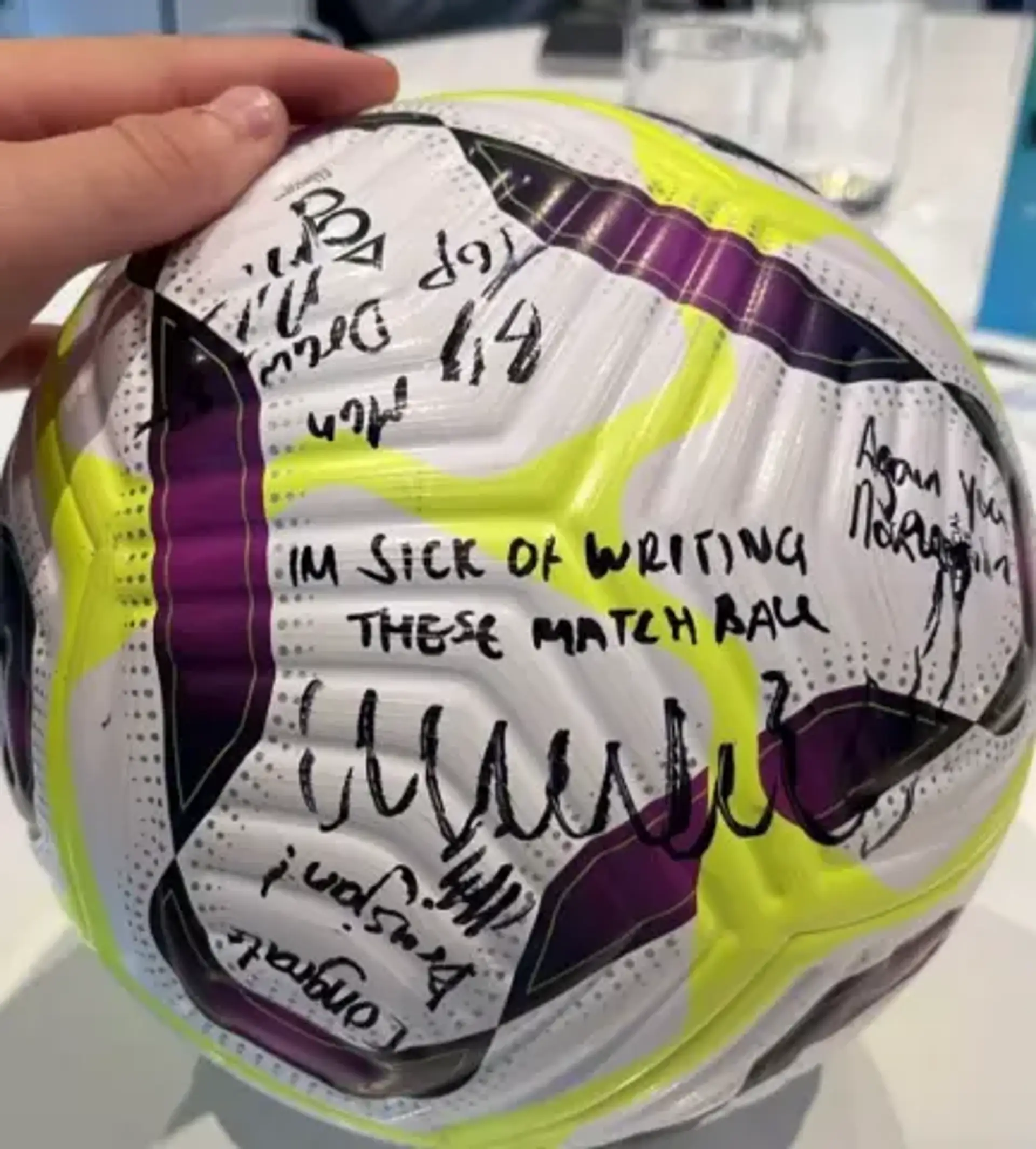 'Sick of writing these match balls': Haaland gets hilarious message ...