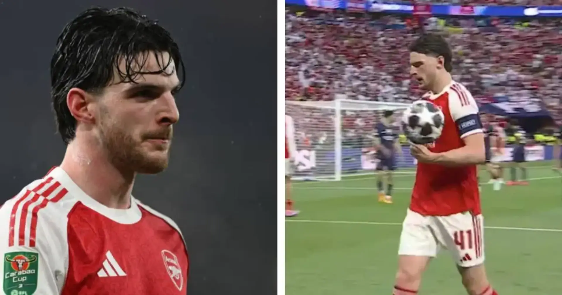 Spotted: Declan Rice casually spins ball on his fingers minutes before ...