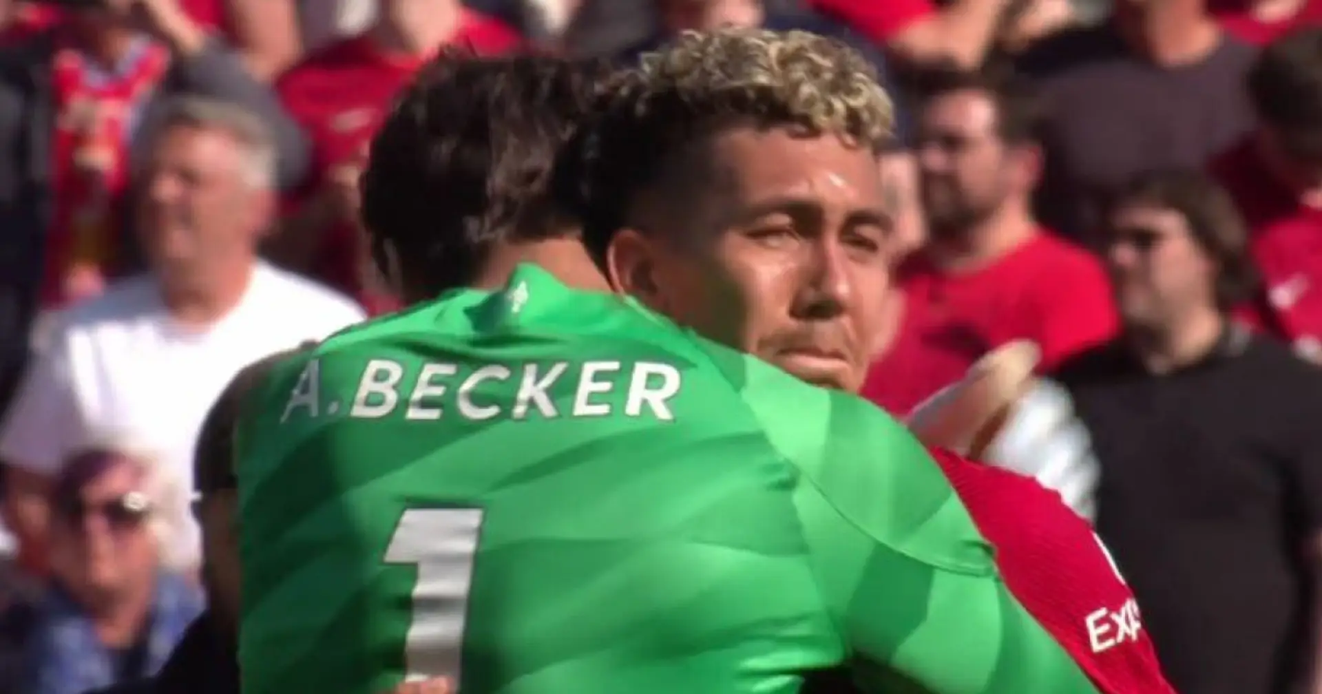 Firmino cries as fans sing for him after his final goal for Liverpool ...