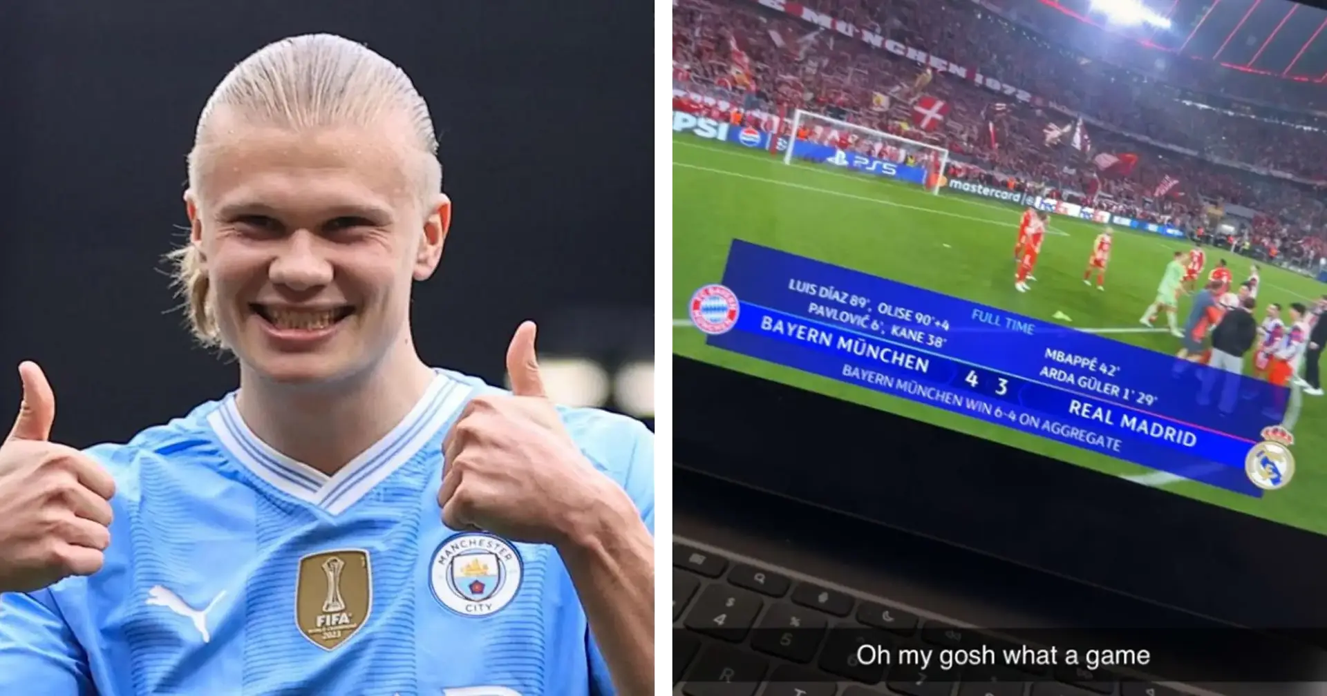 'Oh my gosh what a game': Erling Haaland shares reaction to Bayern vs ...