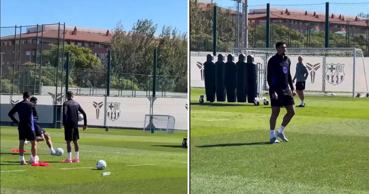 Ronald Araujo erzielt im Training einen Freistoß – und verlässt das ...