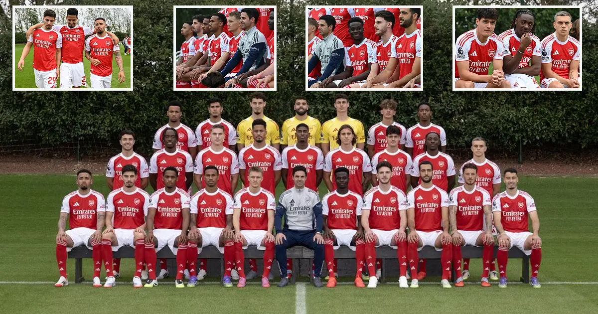 Backstage: Arsenal's 2025/26 squad photo day at Sobha Realty Training ...