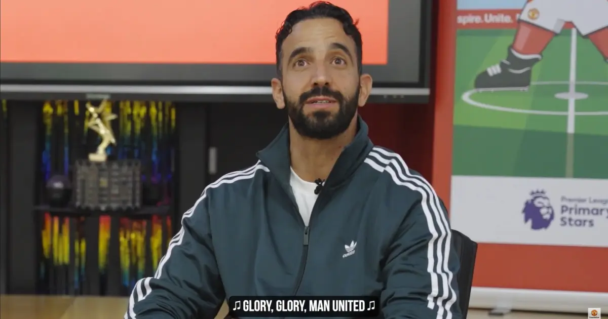 Primrose Hill children teach Ruben Amorim Man United's anthem — it's ...