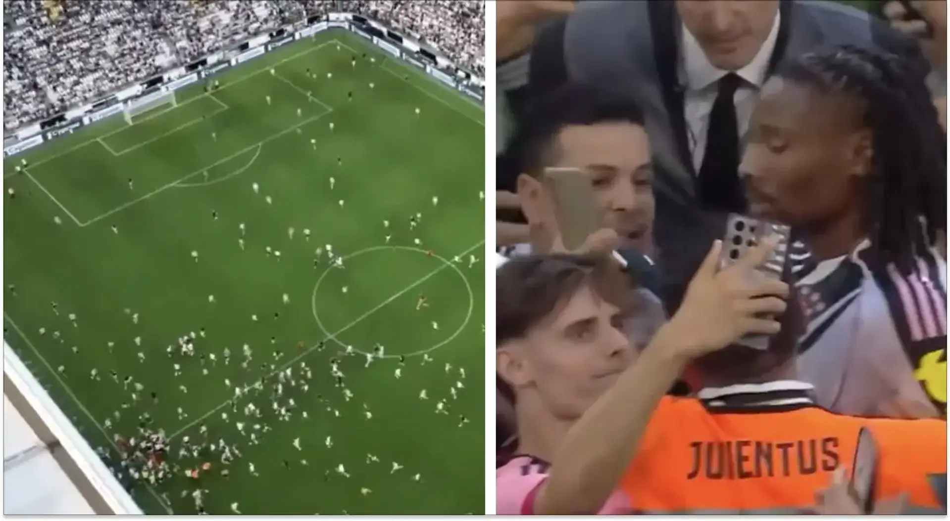 Juventus fans flood Allianz Stadium pitch mid-game vs Next Gen in ...