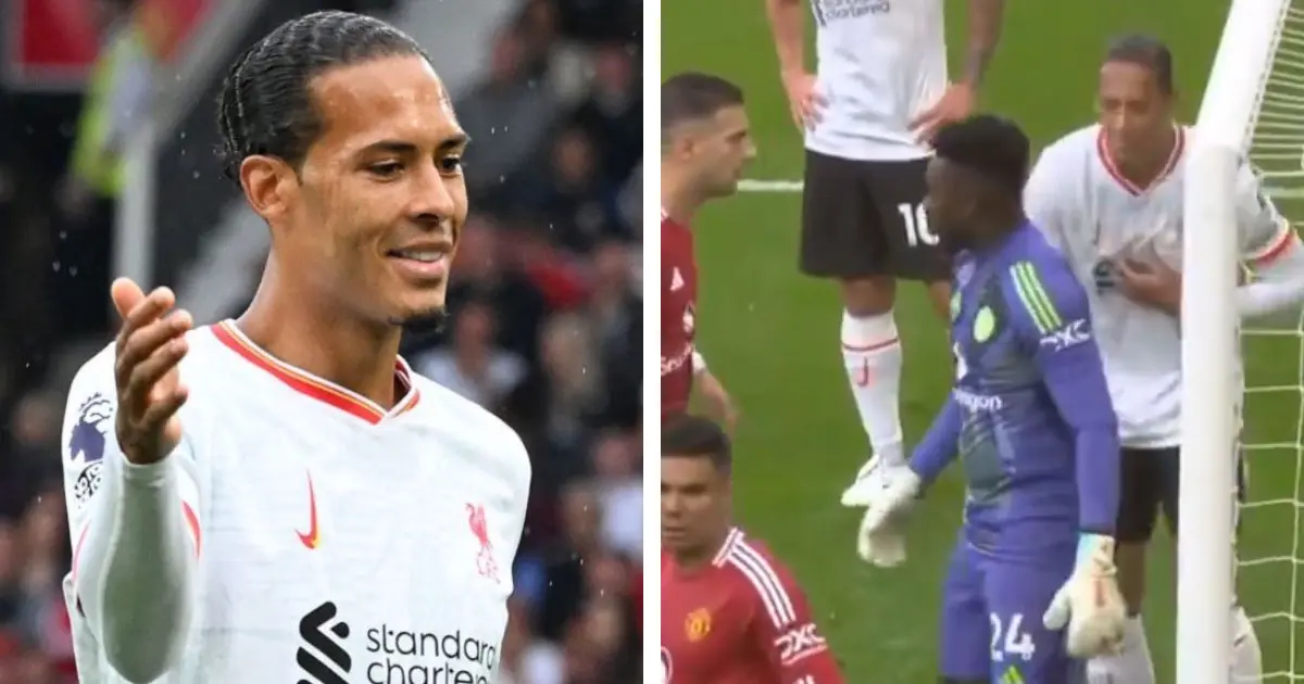 Van Dijk shares hilarious moment with Man United goalkeeper Onana in ...