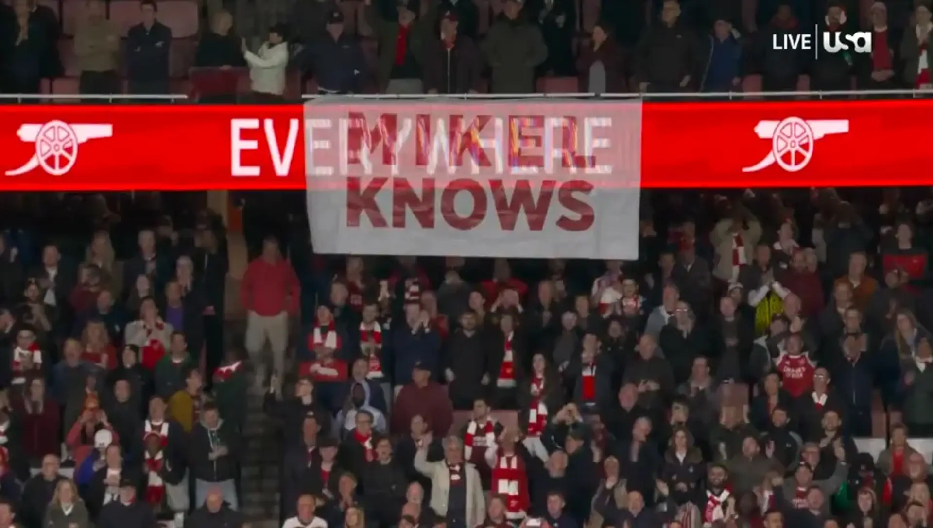 'Arteta Knows': Arsenal fans unveil beautiful banner in honour of Mikel ...