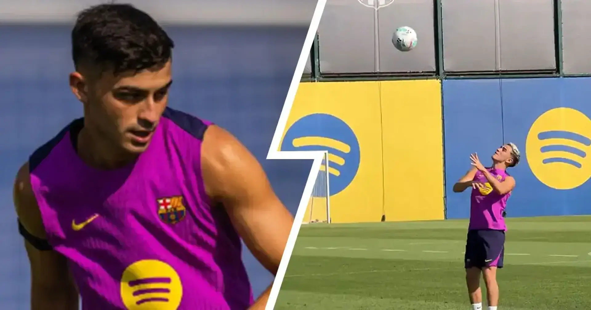 Pedri et deux joueurs du Barça s’adonnent à des jongles stylés à l ...