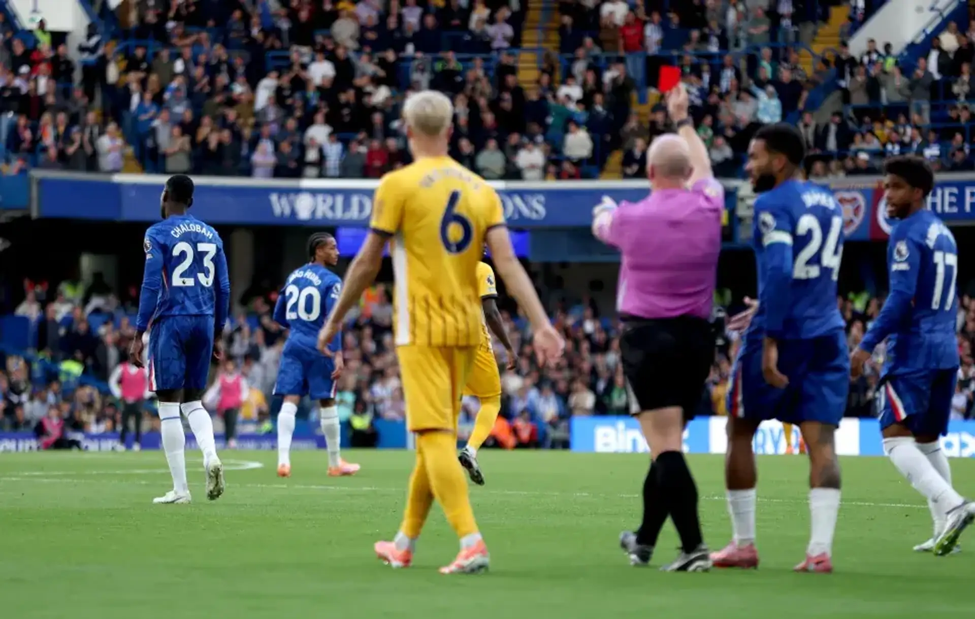 Chelsea's nine red cards so far this season: dates, competitions and ...