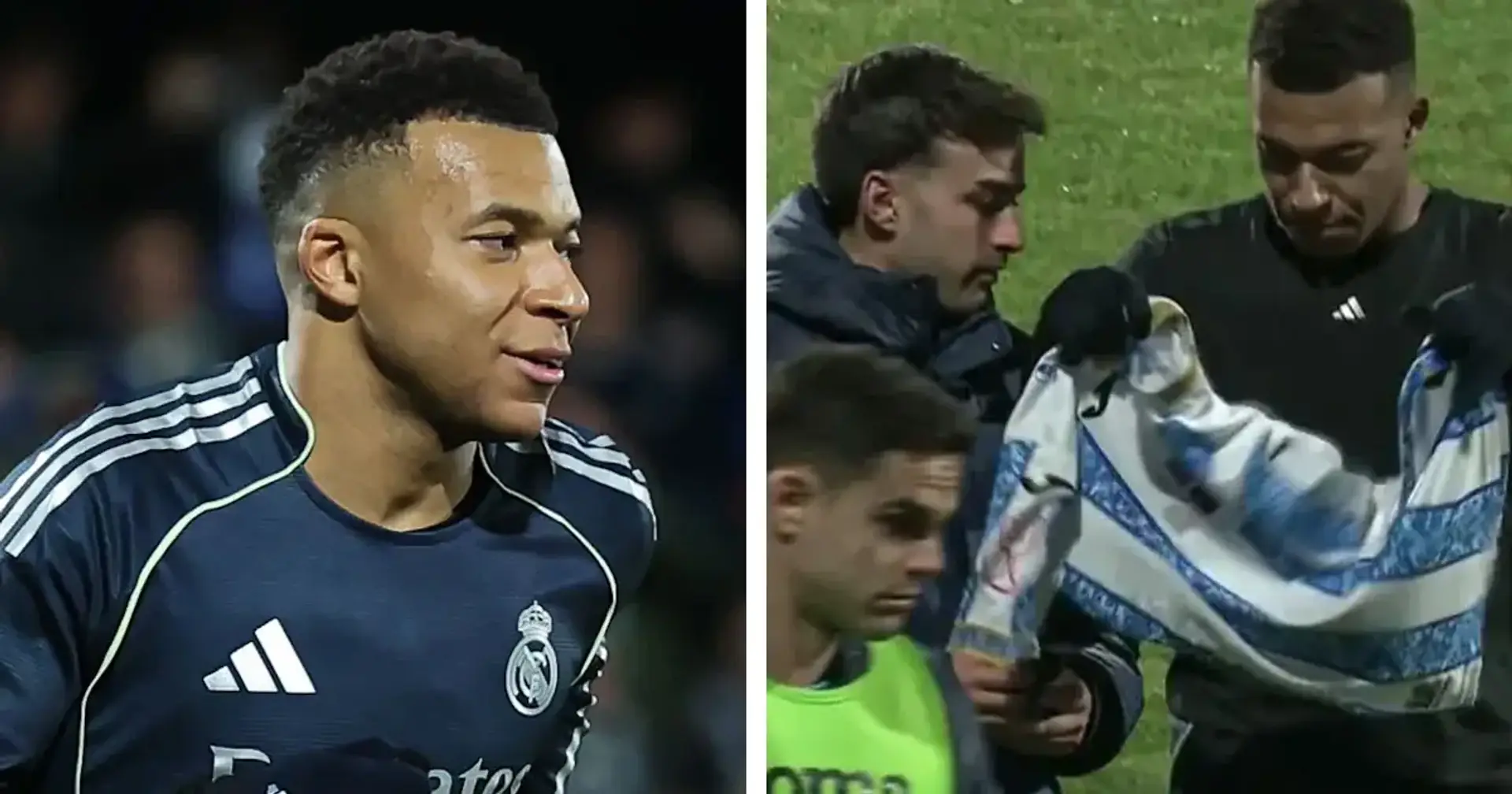 Kylian Mbappe pestered for his jersey by Talavera defender Aleix ...