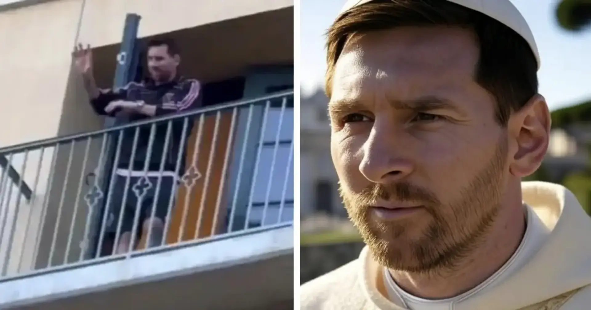'Pope Leo': Fans go wild as Messi makes unexpected balcony appearance ...