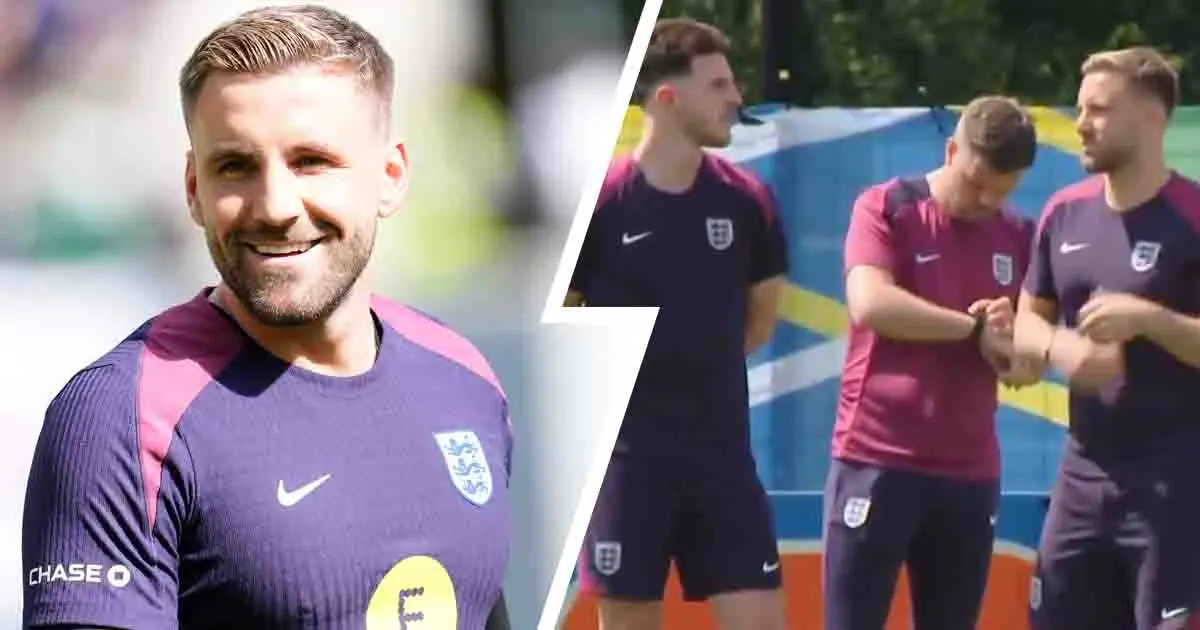 Luke Shaw spotted in England training for first time in Euro 2024 ...