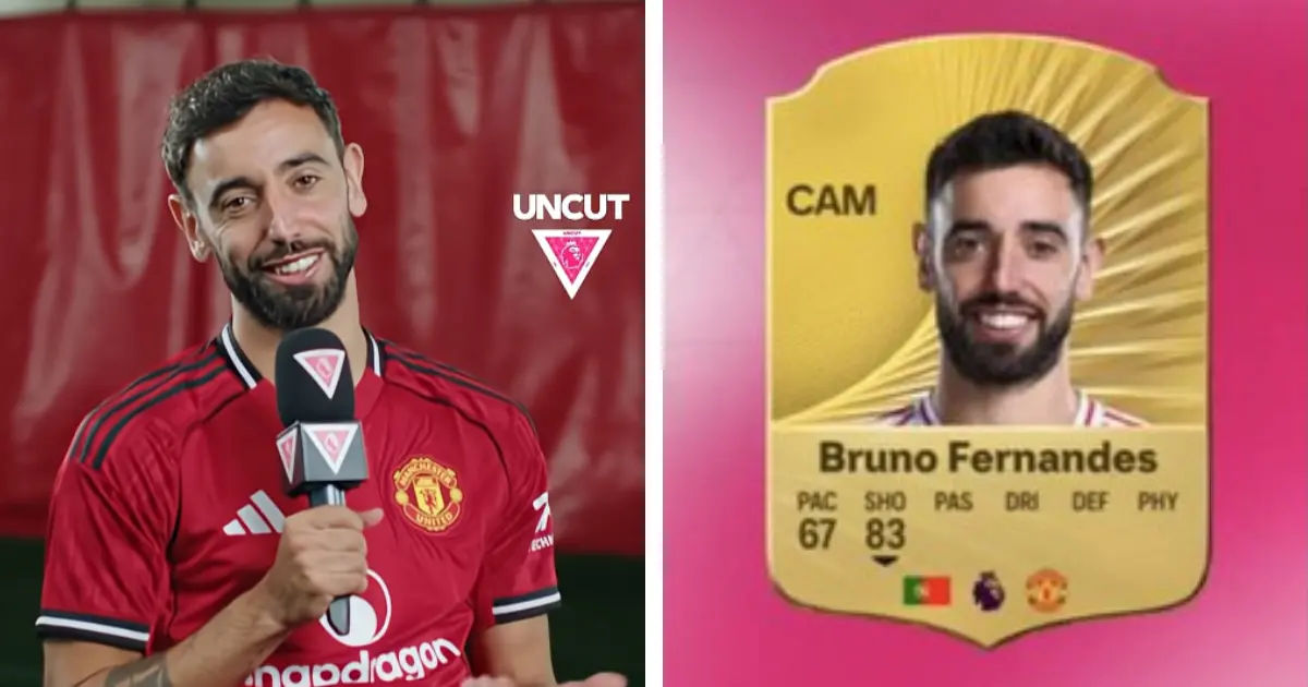 Bruno Fernandes not happy with his EA FC 26 shooting rating — explains ...