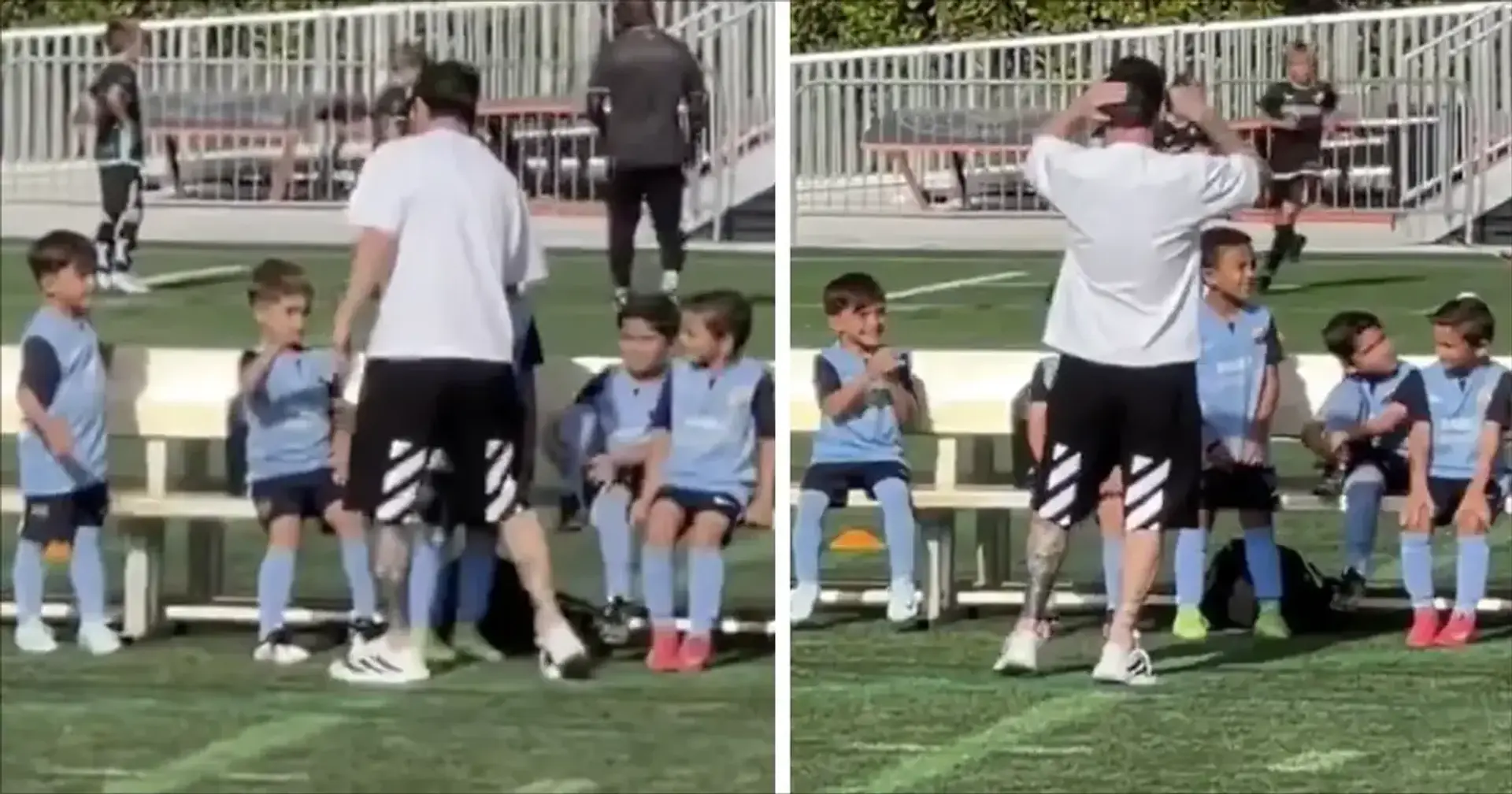 La dulce interacción de Leo Messi con los niños de la cantera del Barça ...