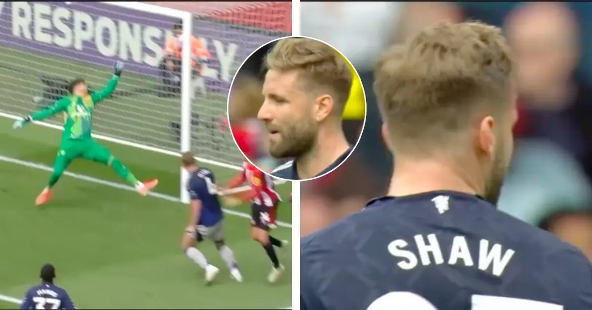 Luke Shaw's first reaction after scoring own goal - caught on camera ...