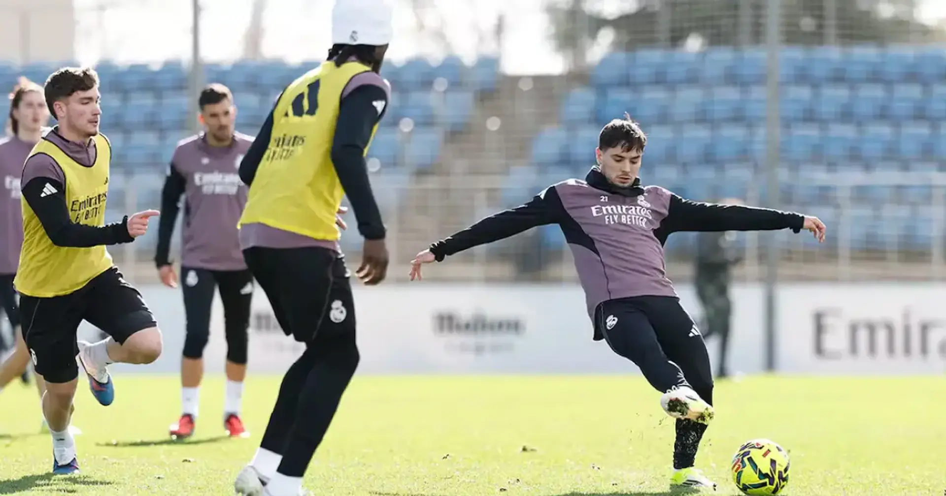 First images of Brahim Diaz back in Real Madrid training after AFCON ...