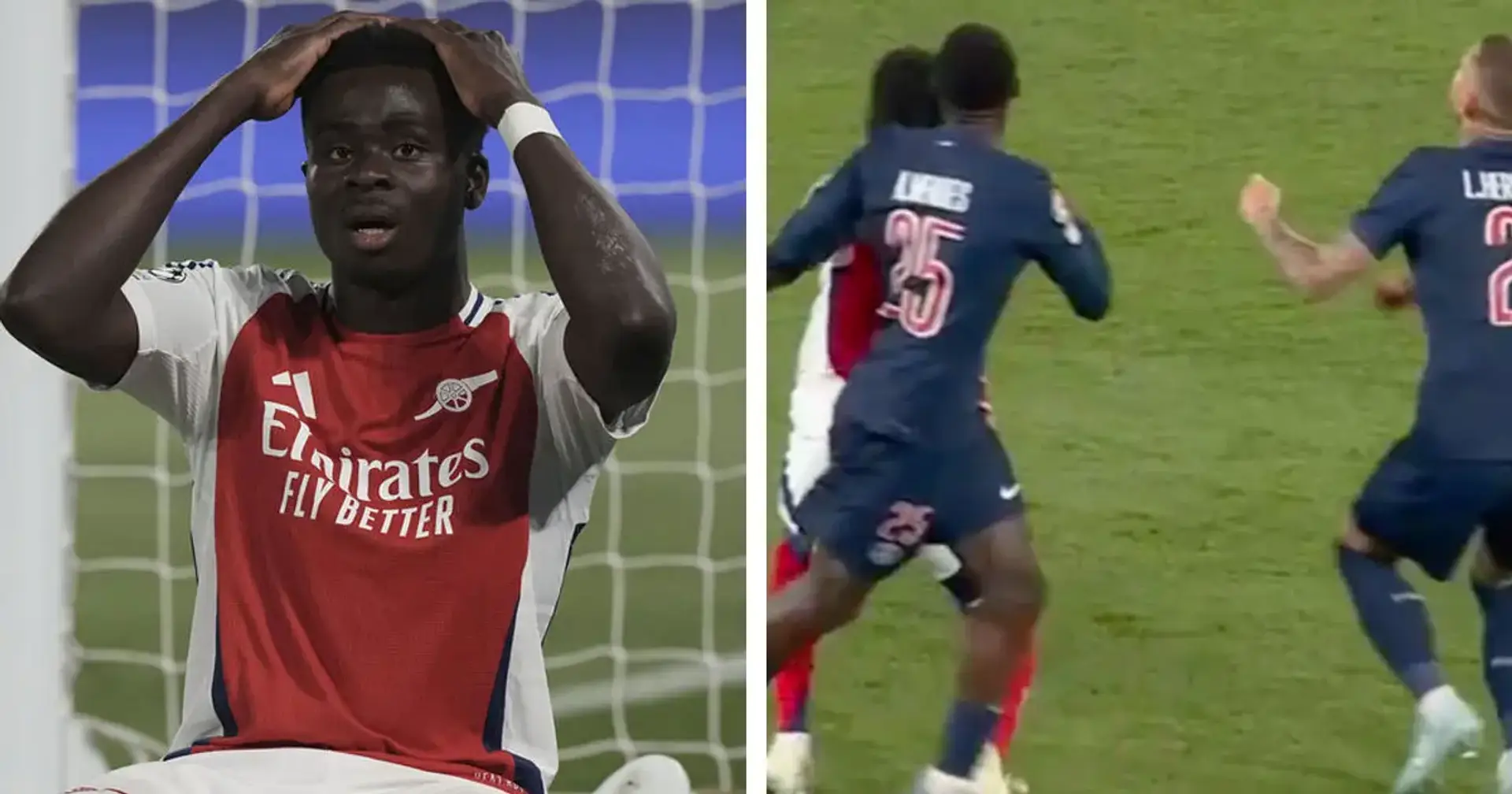 Why exactly was Bukayo Saka booked against PSG: spotted — Tribuna.com
