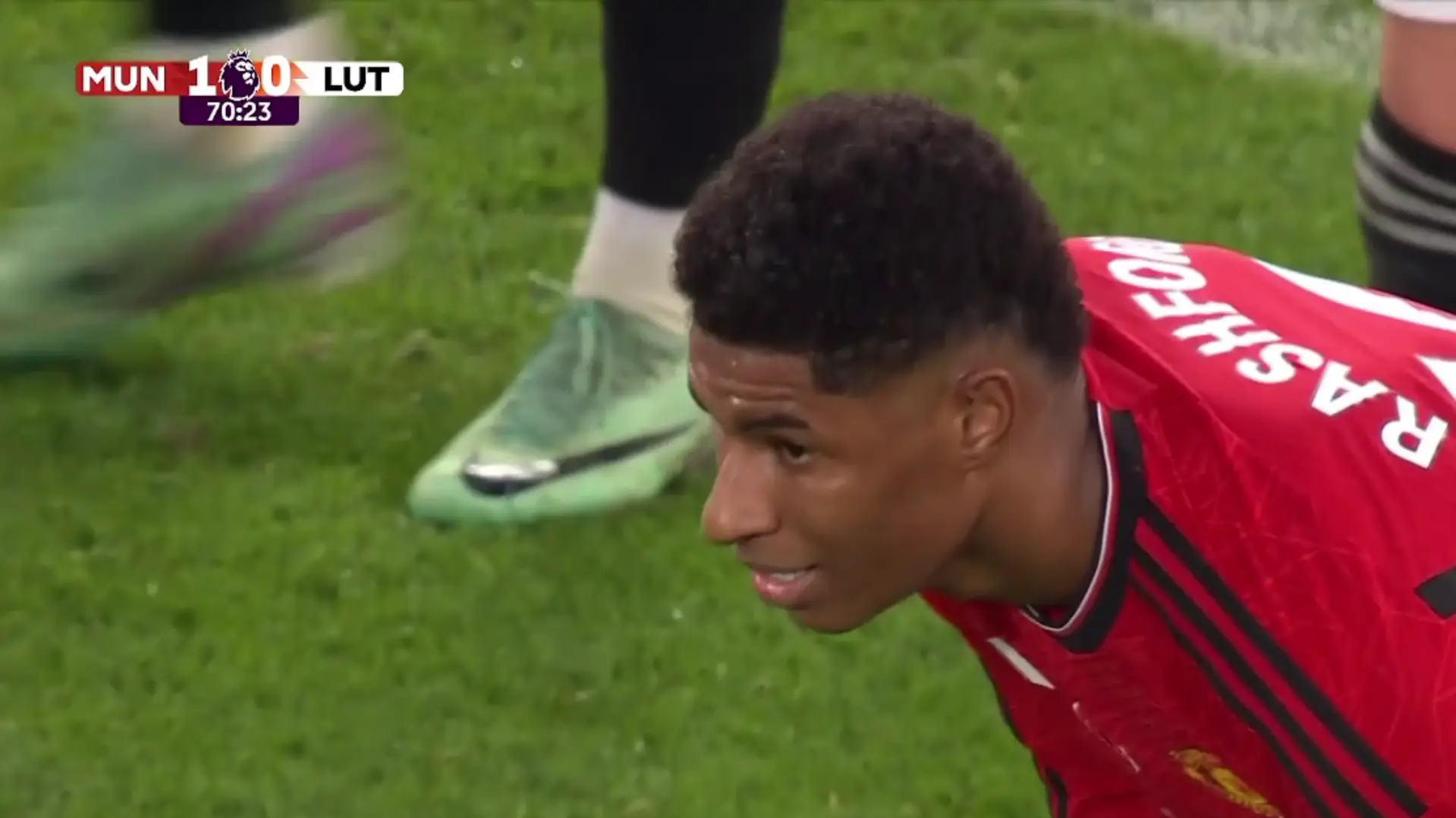 Caught on camera: Rashford's reaction to missing THAT big chance vs ...