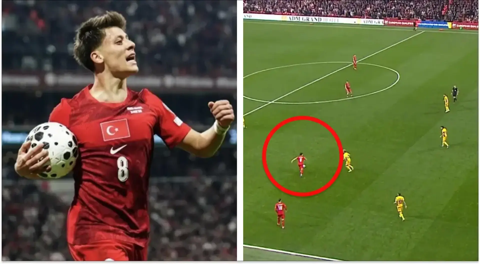 Arda Guler produces brilliant assist as Turkey take the lead vs Romania ...