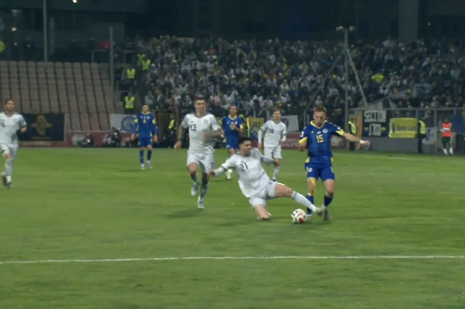 Italy down to 10 men as Alessandro Bastoni sees red card against Bosnia ...