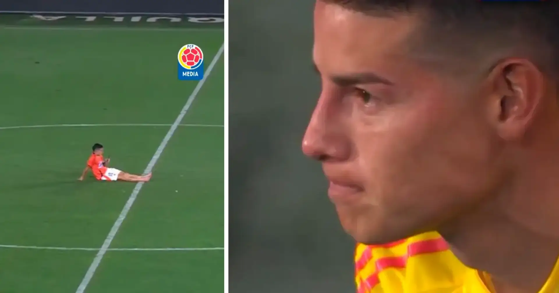 James Rodríguez se quedó solo en el medio del campo tras la ...