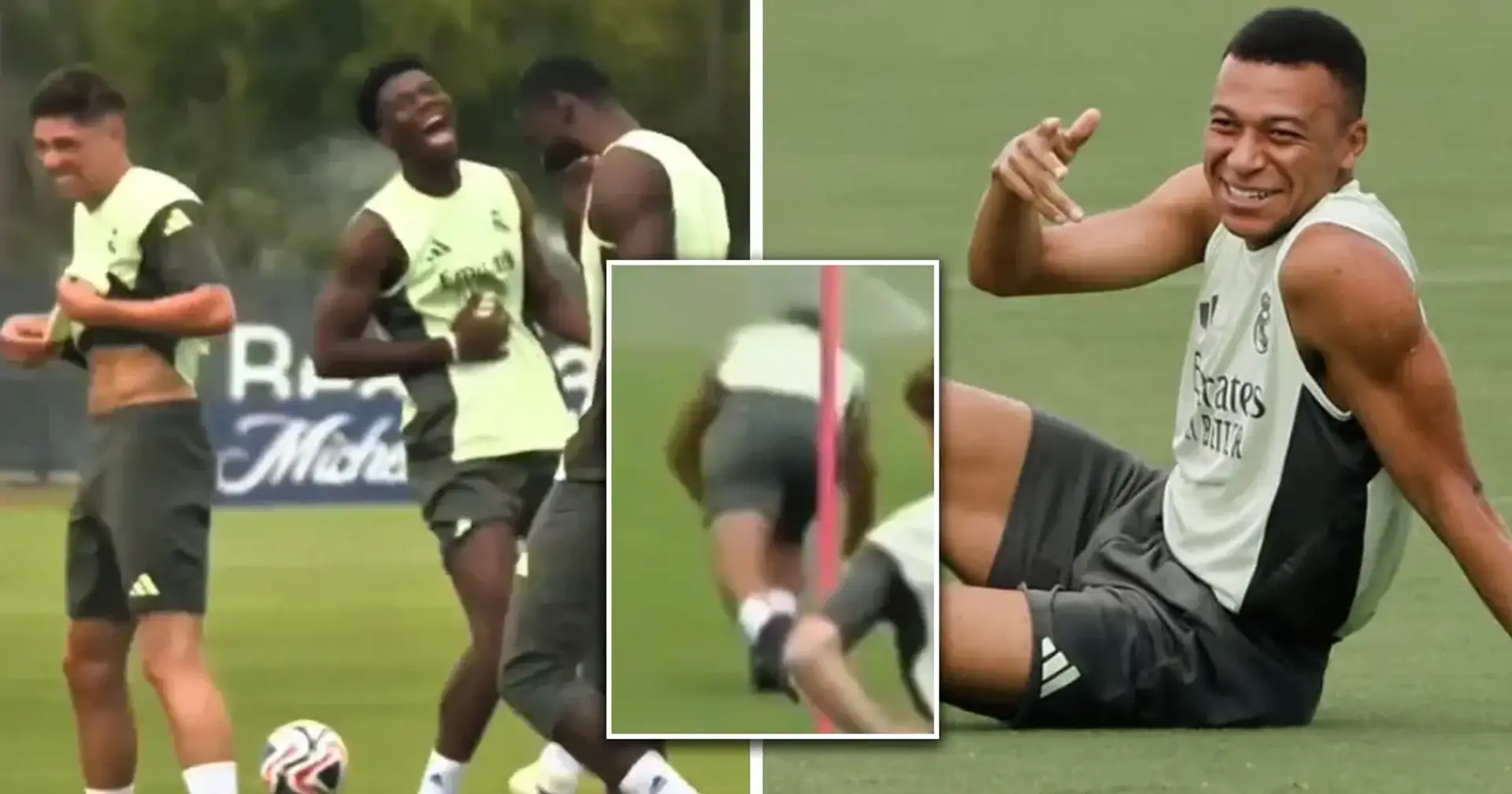 Mbappe suddenly falls trying a slick pass at training: Valverde ...