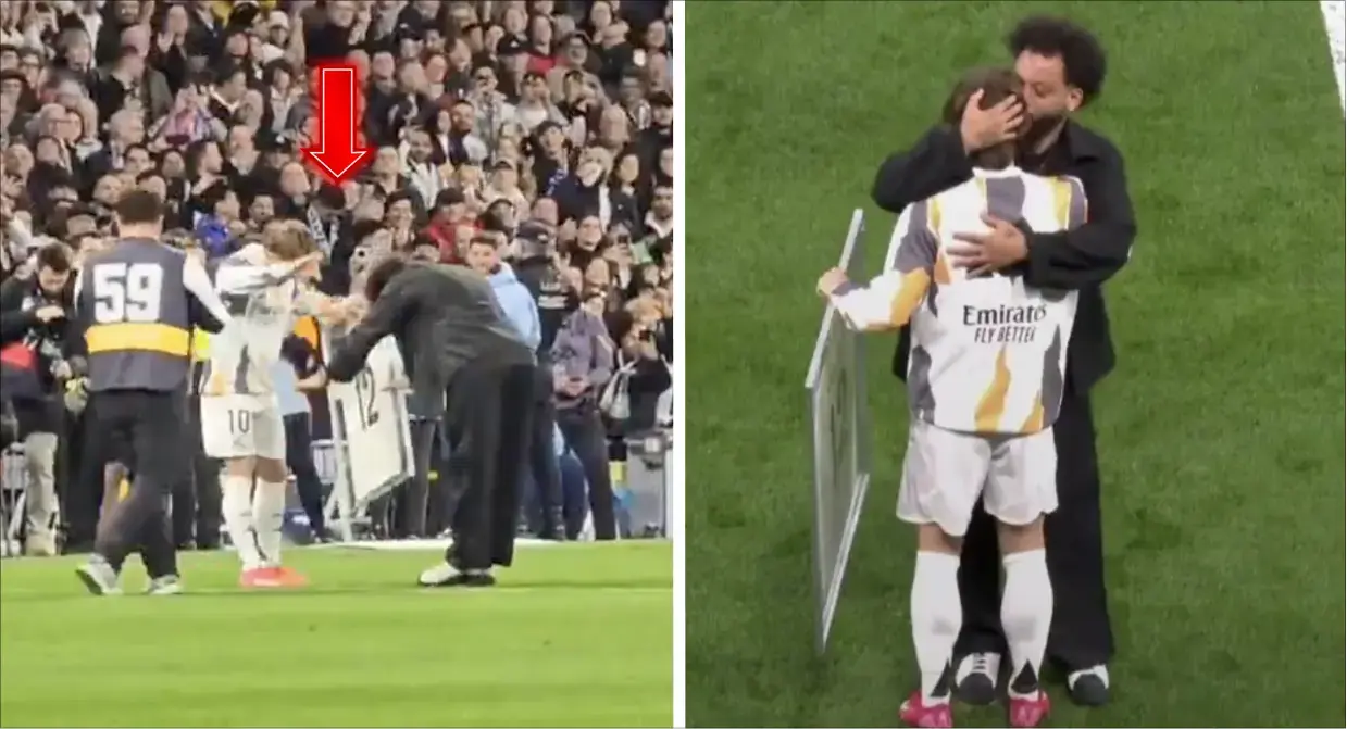 Luka Modric teilt einen herzerwärmenden Moment mit Marcelo, als die ...