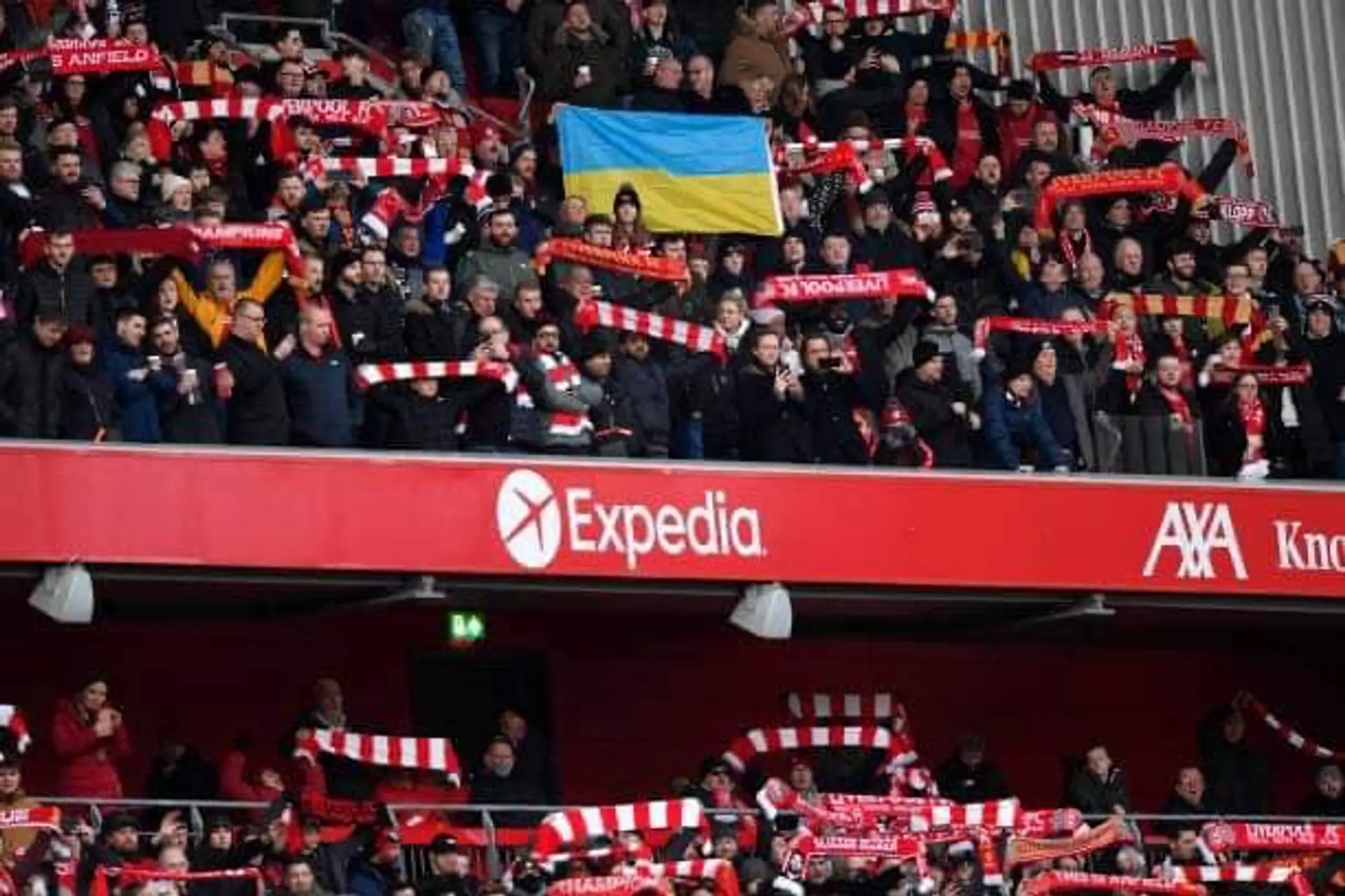 Explained: Why Liverpool fans raised Ukraine flag at Anfield during ...